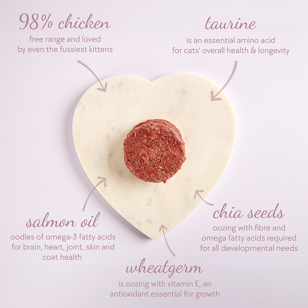 Raw Cat Food - Kitten Power Patties | LUNA & me