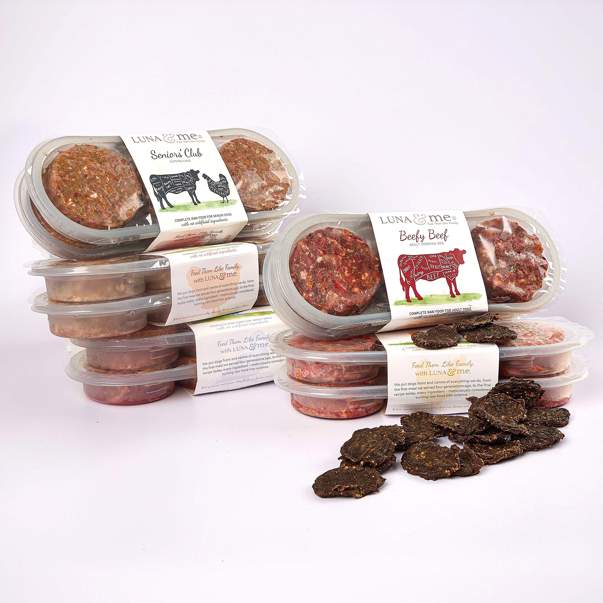 Raw Dog Food - 72 Seniors Club Box Patties | LUNA & me